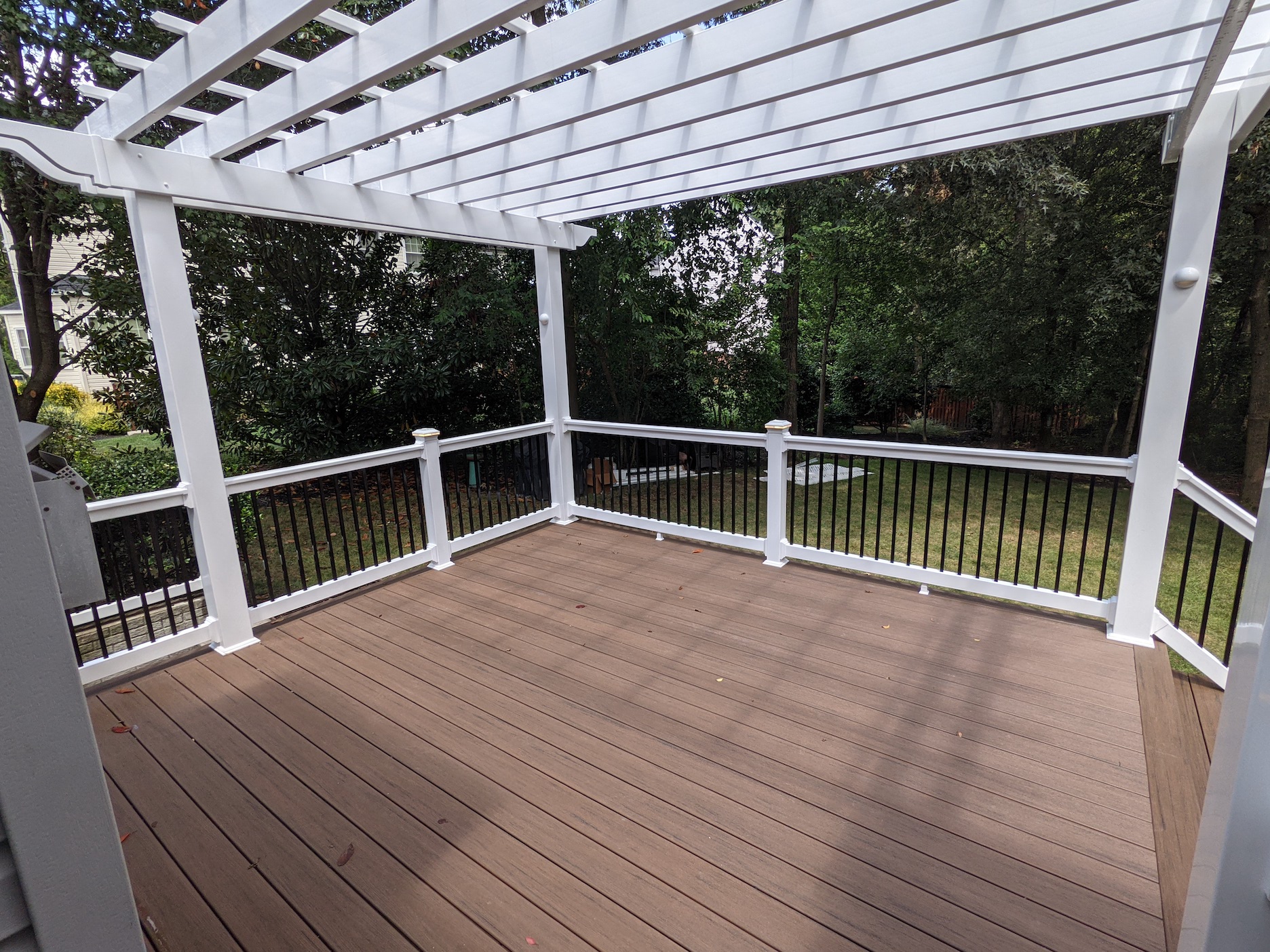 Makeover Monday: TimberTech Deck with Pergola in Severn, Maryland ...