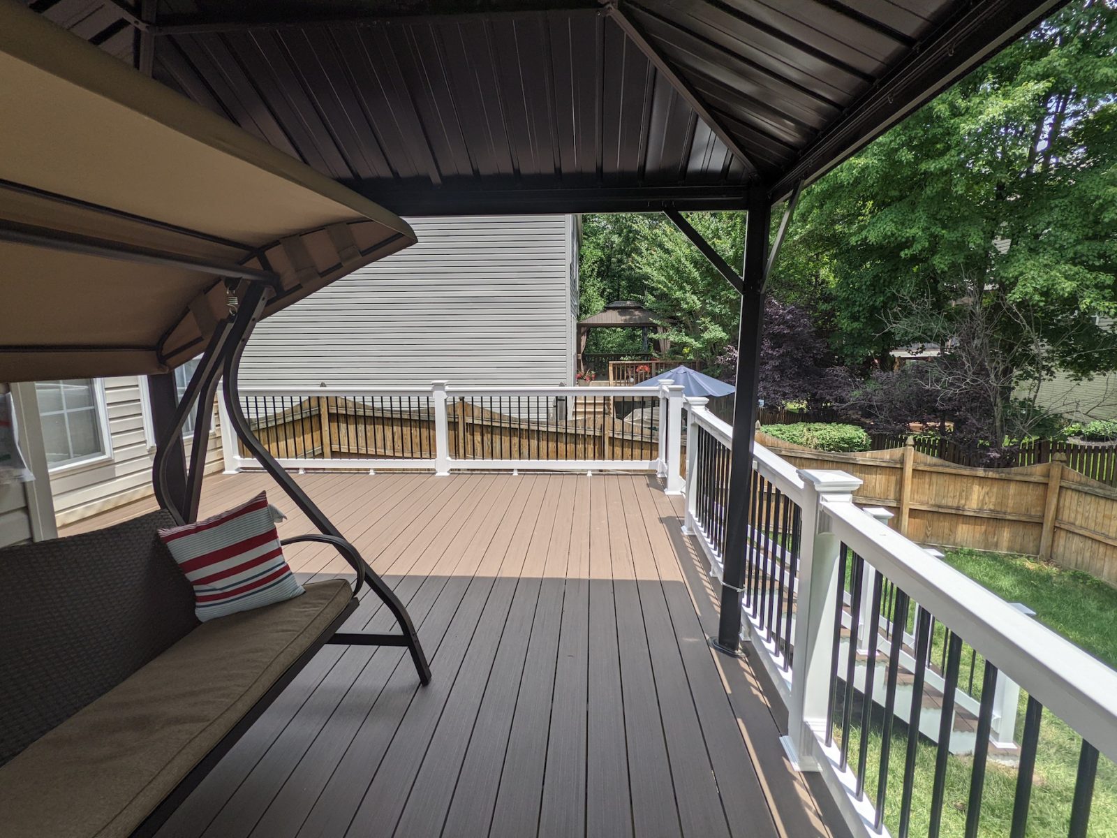 Makeover Monday: Dark Cocoa Deck in Glen Burnie, MD | Fence & Deck ...