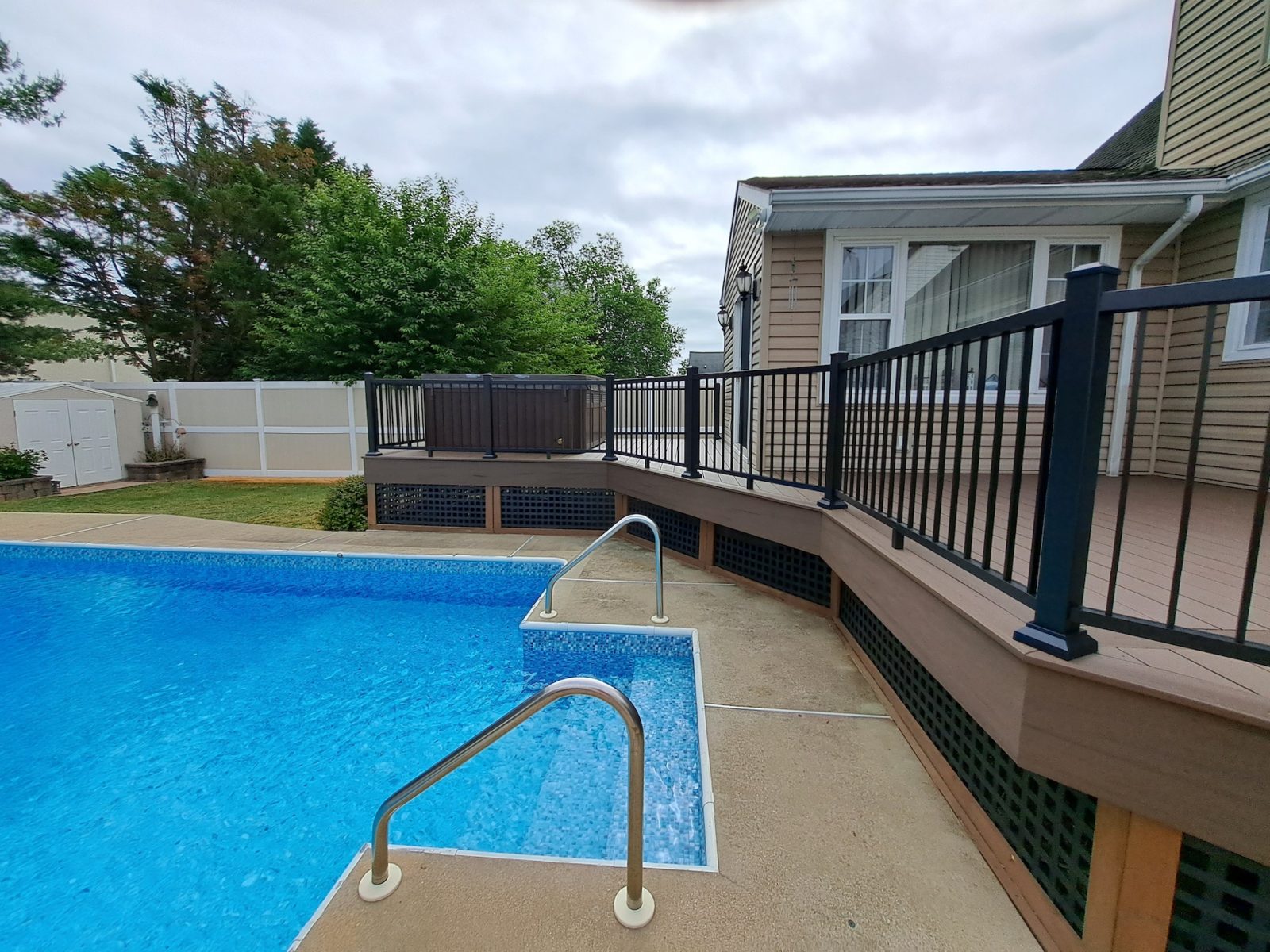Makeover Monday: Pool & Hot Tub Deck in Glen Burnie, Maryland | Fence ...