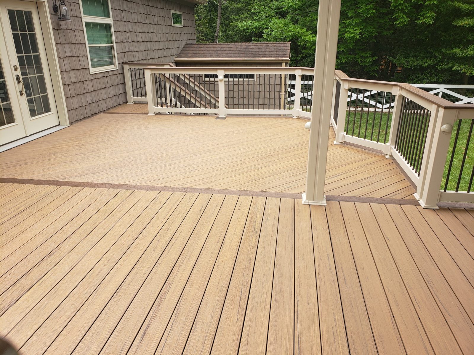 Project of the Month: Unscreened Open Porch & Deck in Severn, Maryland | Fence & Deck Connection ...