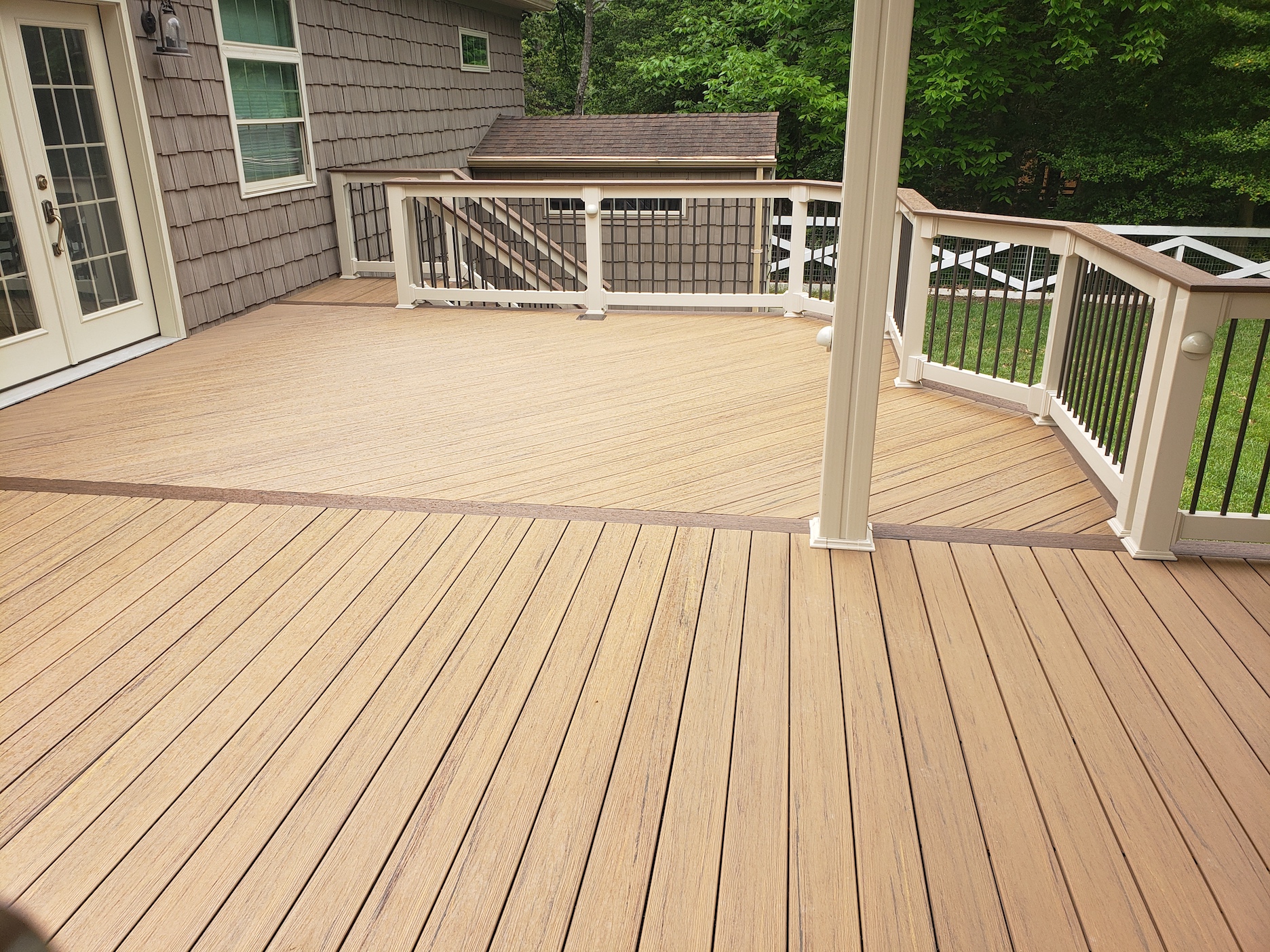 Project of the Month: Unscreened Open Porch & Deck in Severn, Maryland | Fence & Deck Connection ...