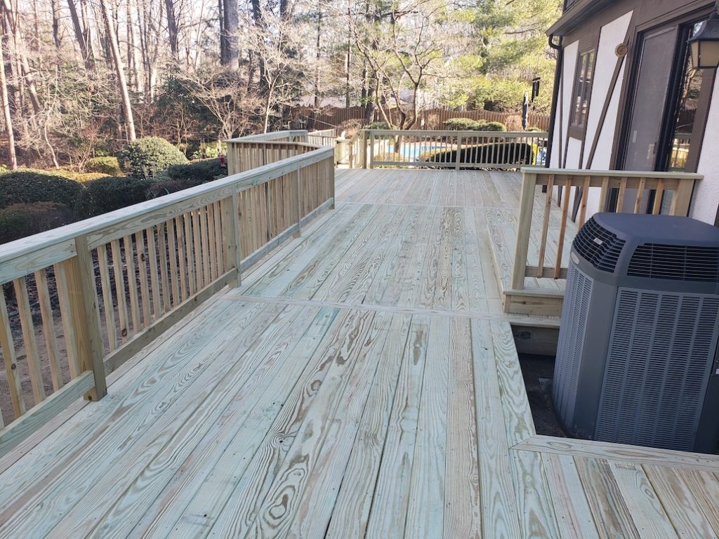 Makeover Monday: Massive Pressure Treated Wood Deck in Gambrills ...