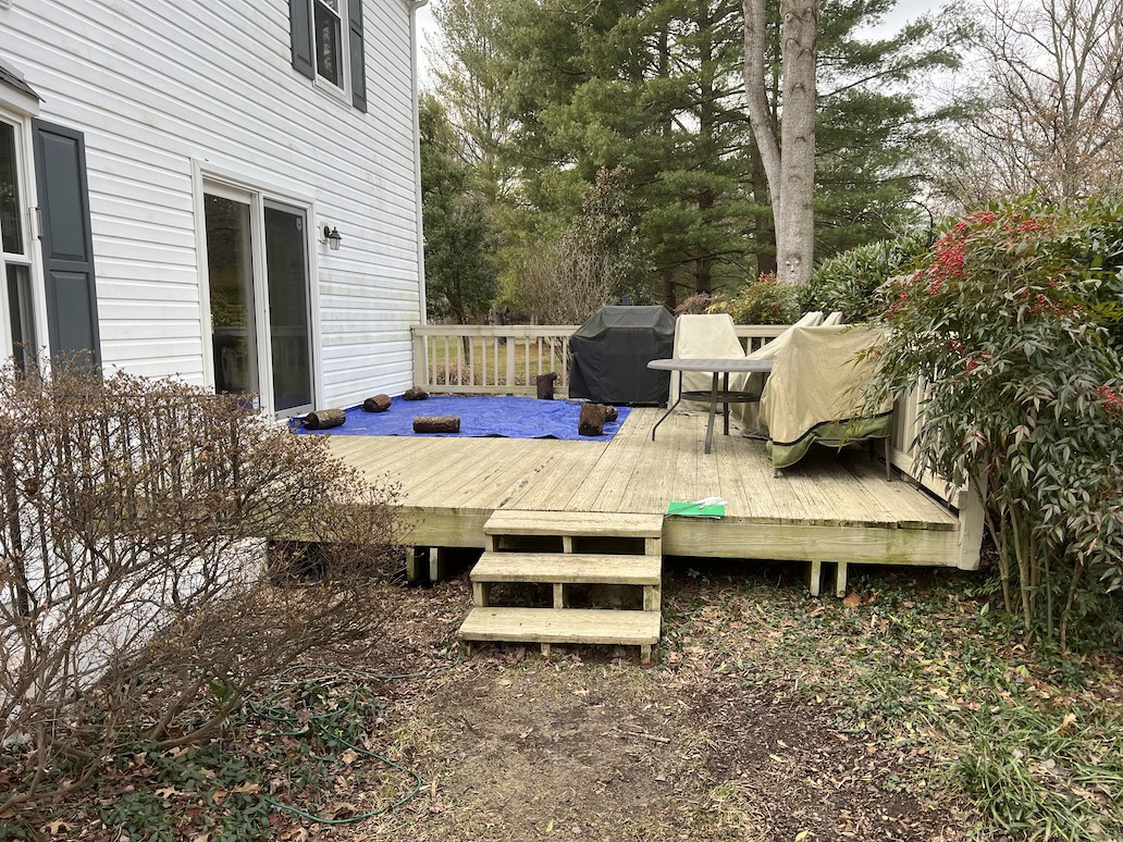 Reclaimed Chestnut Deck in Bowie, MD: Makeover Monday | Fence & Deck ...