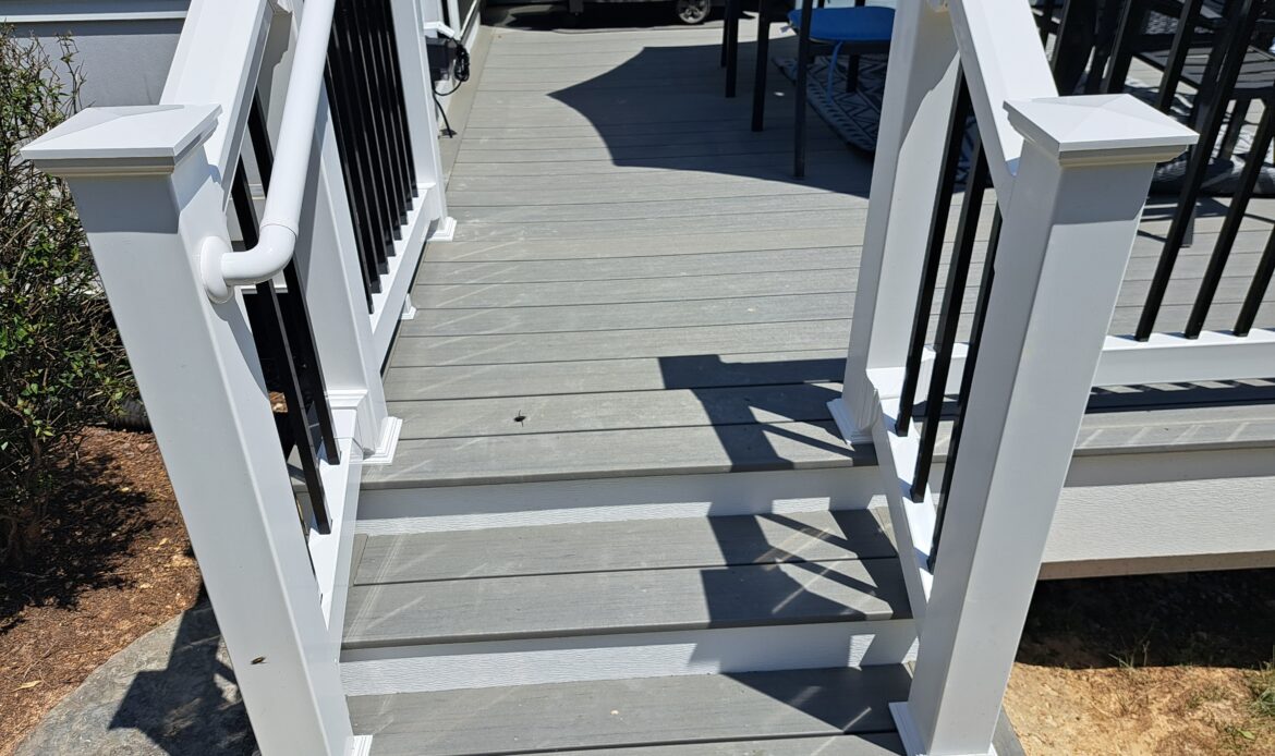 A Sea Salt Gray TimberTech Deck with Modern Touches in Severn, MD ...