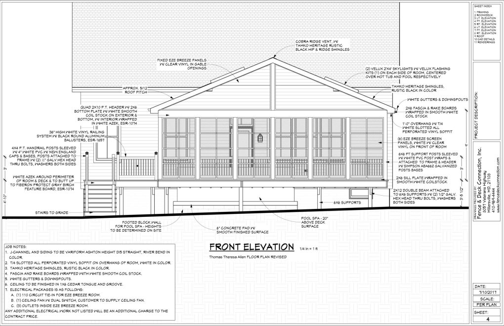 Screened Porch Construction Process - Fence & Deck Connection