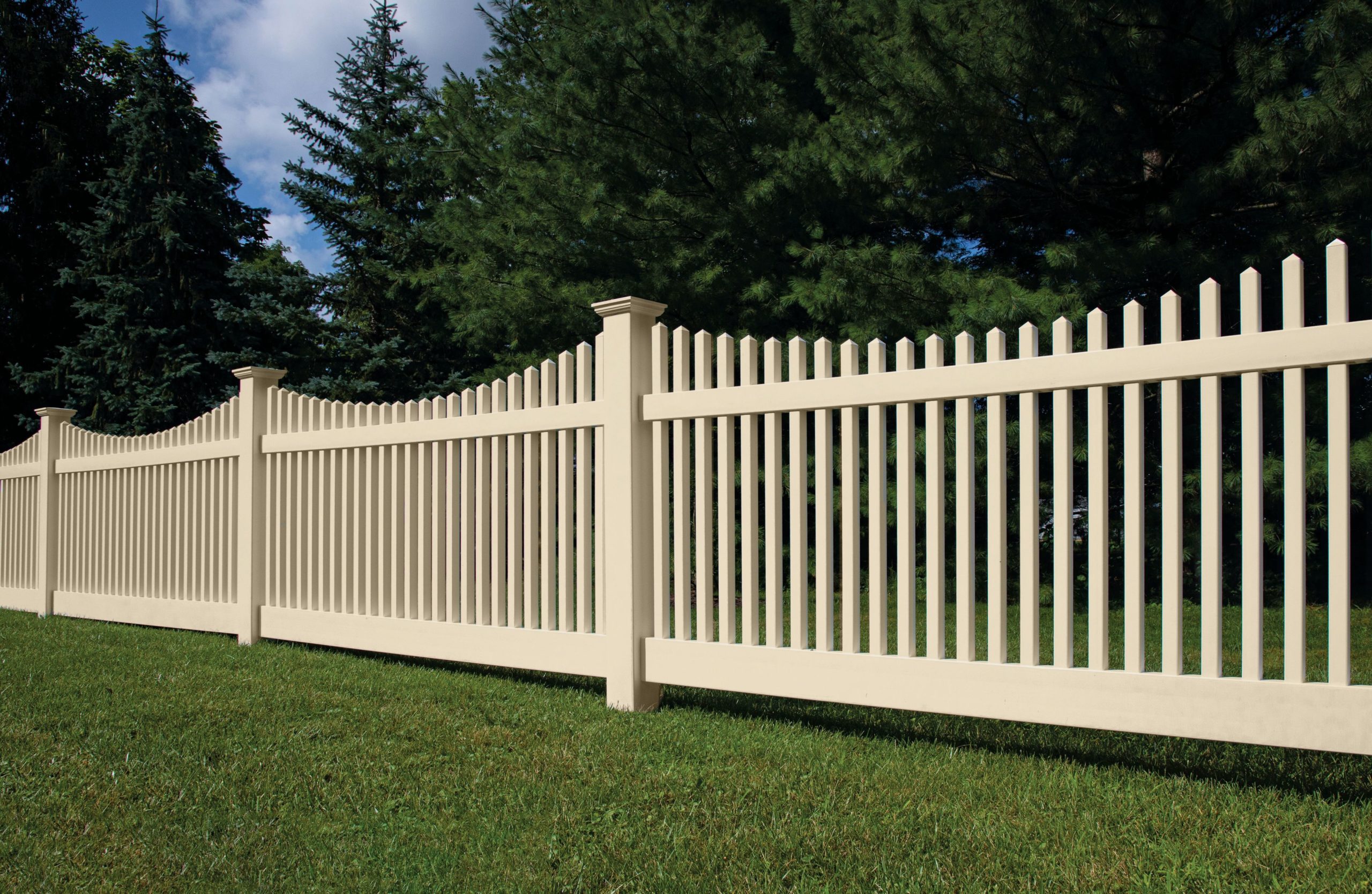 Classic Picket Vinyl Fence - Fence & Deck Connection