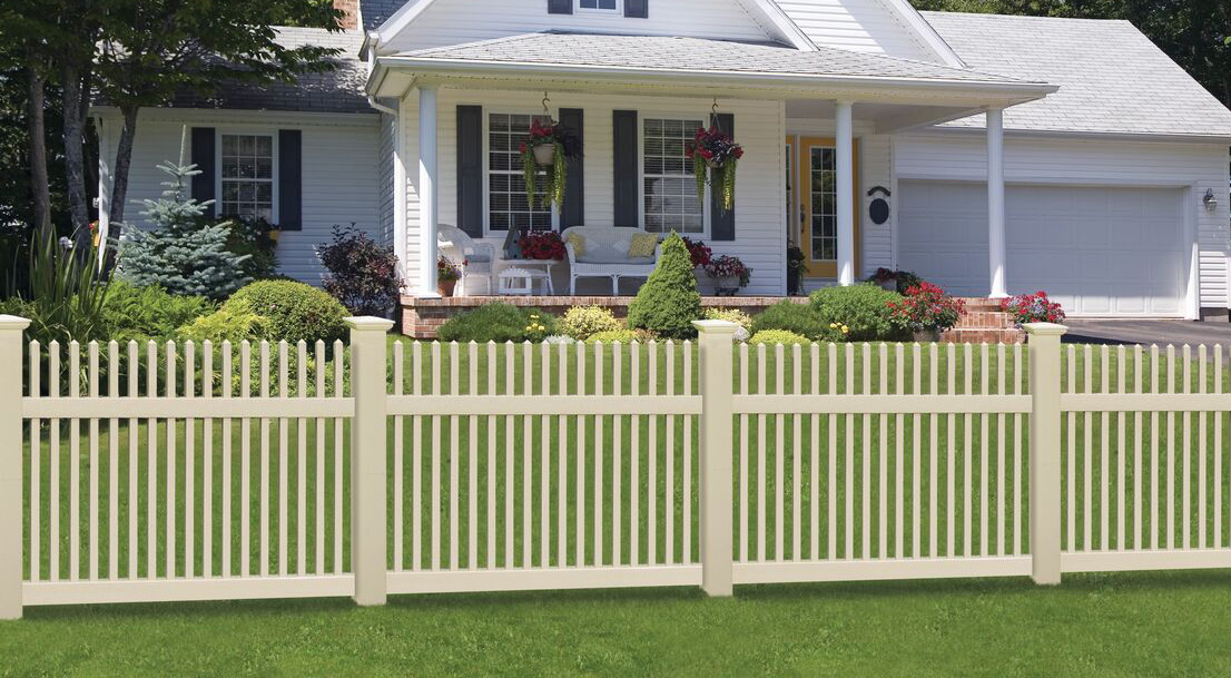 Classic Picket Vinyl Fence - Fence & Deck Connection