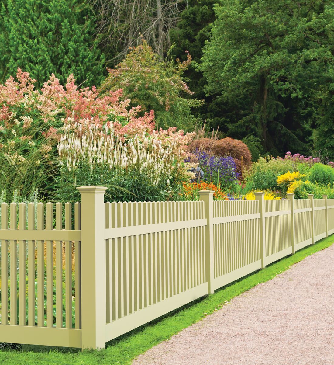 Classic Picket Vinyl Fence - Fence & Deck Connection