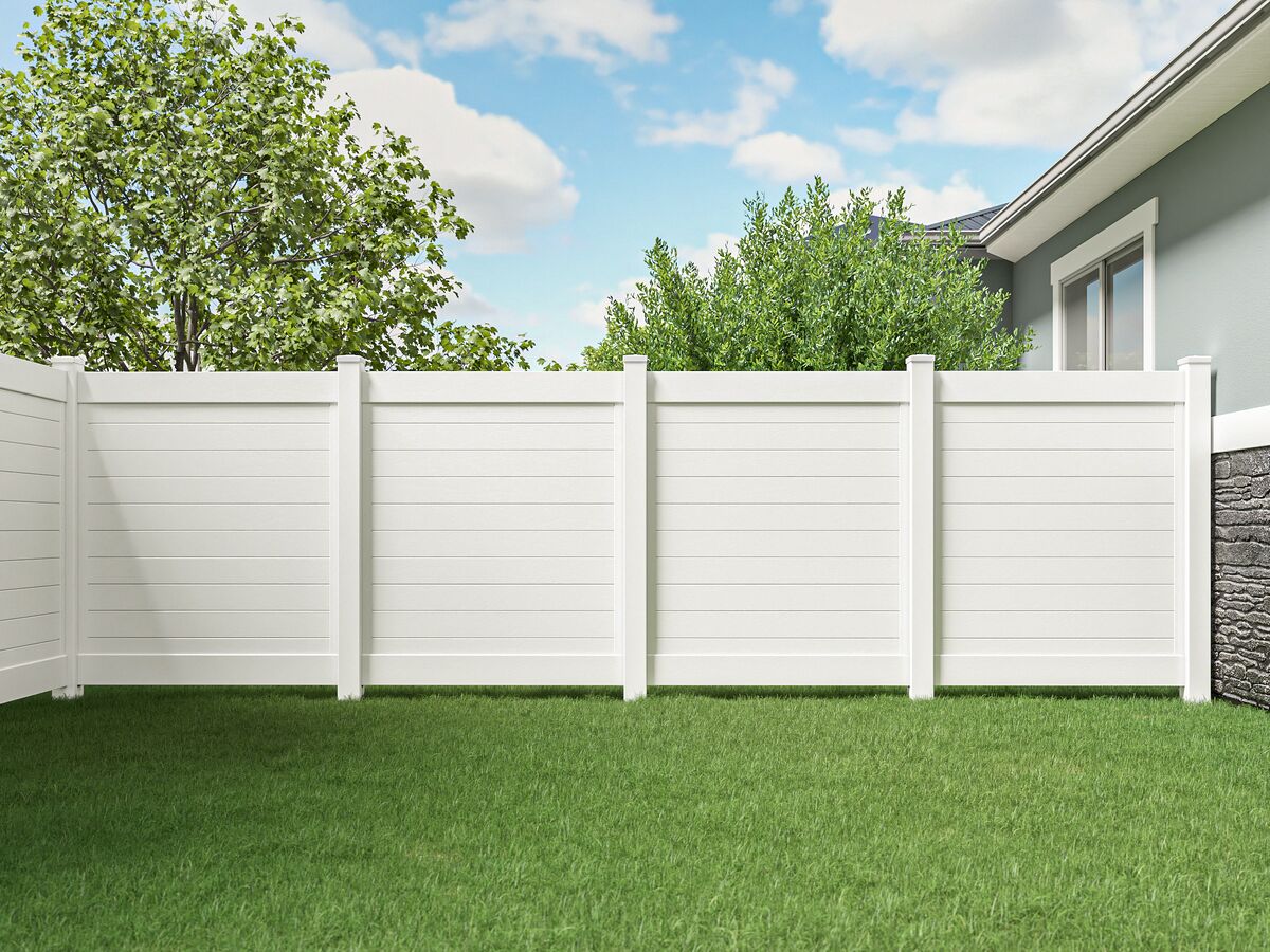 Horizontal Tongue & Groove Vinyl Privacy Fence - Fence & Deck Connection