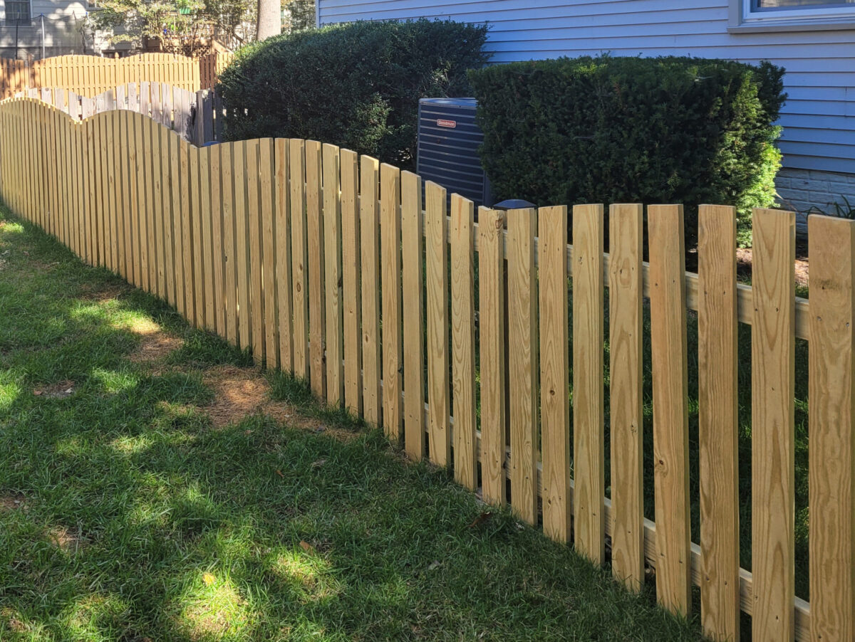 Wood Picket Fence - Fence & Deck Connection
