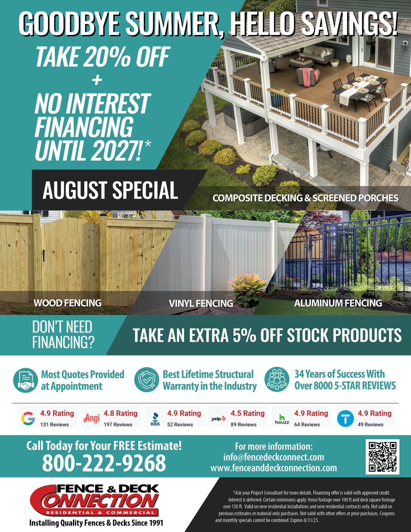 Monthly Fence & Deck Deals | Fence & Deck Connection
