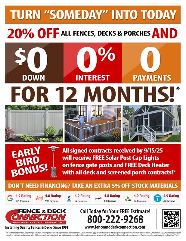 Monthly Fence & Deck Deals | Fence & Deck Connection